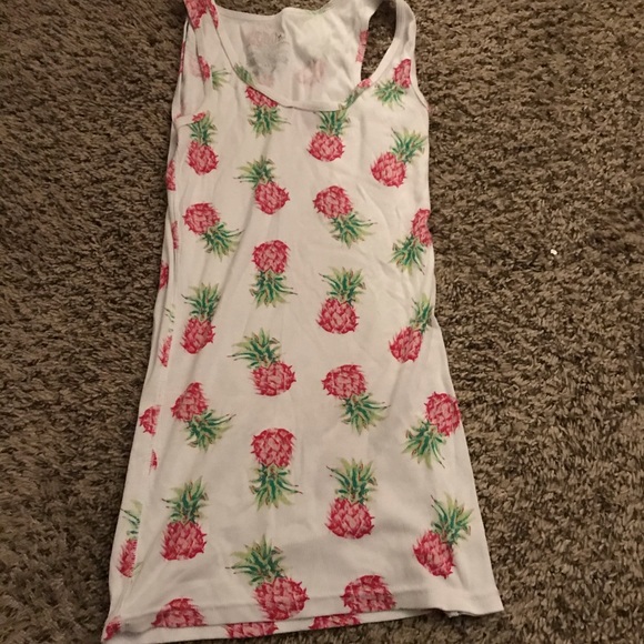 Time and Tru | Tops | Pineapple Tank Top | Poshmark